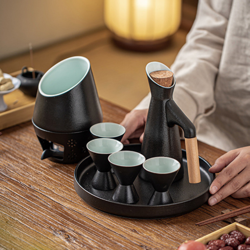 Vintage Japanese Wine Warmer Flask - Baristerra | online store